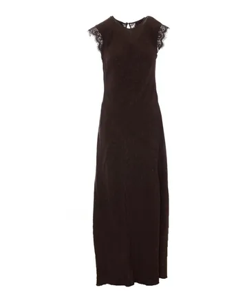 Mulberry Knielanges Kleid - Braun