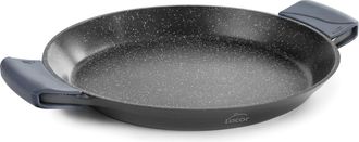 Lacor 25432 Paellapfanne mit Griffen aus Silikon, Antihaftbeschichtung, induktionsgeeignet, umweltfreundlich, ohne PFOA, gegossenes Aluminium, 32 cm, Schwar