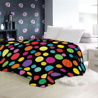 Generic Decke 150 x 200 cm Kuscheldecken Sanft Flanell Weich Fleecedecke Bunte Bunte Punkte Bedruckte Decke f&uuml;r das Schlafzimmer Unschlagbar Weich Und Gem&uuml;tli