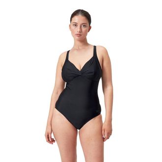 Speedo Damen Shaping Cross Knot 1 Piece Swimsuit | Shapewear | Beach and Holiday Swimwear Badeanzug, Schwarz, 176