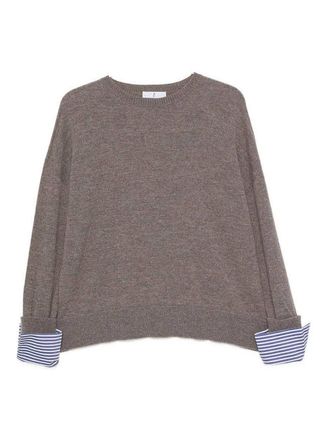 Whyci Pull Col Rond - Marron