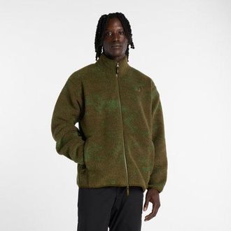 New Balance Herren High Pile Printed Jacket in Braun, Poly Fleece, Gr&ouml;&szlig;e 2XL