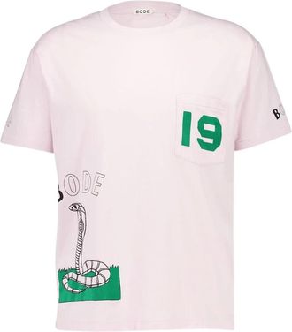 Bode Homme, Tops, Rose, Taille: S Vintage Cobra Print Pink Tee