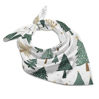 Generic Écharpe carrée en soie légère pour homme et femme Motif arbre dhiver, multicolore, 46x46cm