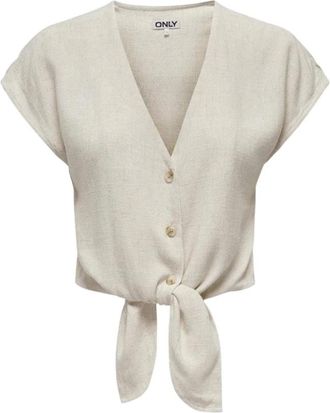 Only Only, Femme, Blouses et Chemises, Beige, Taille: 44 FR Siesta Knot Blouse
