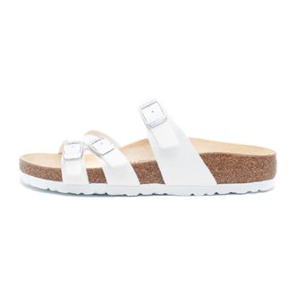 Birkenstock Franca Birko-Flor Embossed Shiny Lizard White - - Shoes - Damen - Wei&szlig; - 38 EU