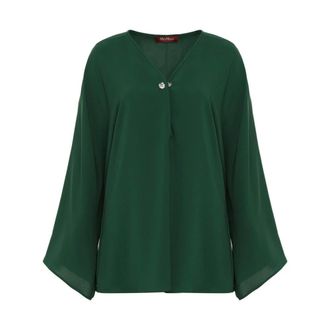 Max Mara Damen, Blusen & Hemden, Gr&uuml;n, XLGr&ouml;&szlig;e