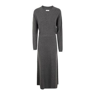 Brunello Cucinelli Femme, Robes, Gris, Taille: 40 FR Robe Longue en Cachemire