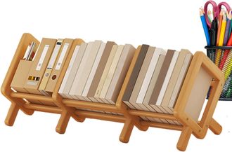 Generico Schreibtischregal - Bücherregal | Kleines Bücherregal aus Holz, multifunktionales platzsparendes Bücherregal zum Lesen Nook | Neigbares Regal für Büch