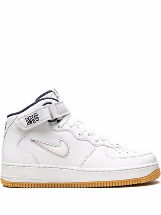 Nike baskets mi-montantes Air Force 1 Mid QS NYC - Blanc