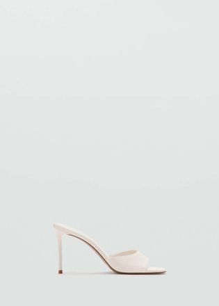 Mango Sandale &agrave; talon aiguille blanc - Femme - 35 - MANGO