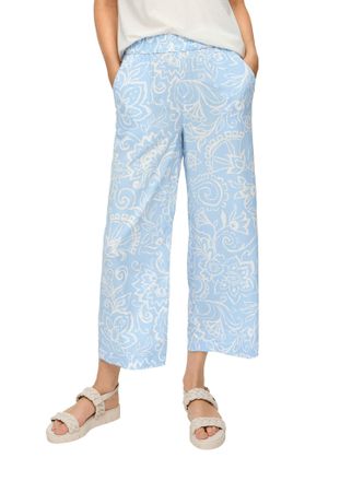 s.Oliver Culotte aus Viskose mit Elastikbund und Musterstruktur