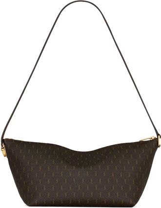 Saint Laurent Mens Shoulder Bag Le Monogramme Grey Leather Bovine