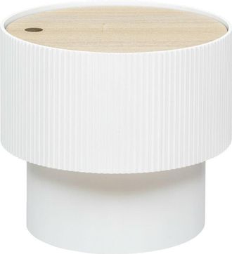 PEGANE Pegane - Table basse ronde en mdf coloris blanc - diamètre 38,5 x Hauteur 35 cm