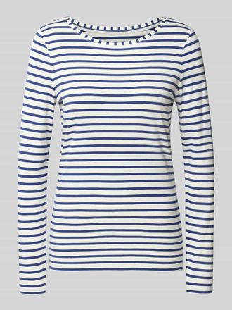 Oui Regular Fit Langarmshirt aus Baumwoll-Modal-Mix