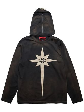 Kusikohc hoodie à imprimé Origami - Noir