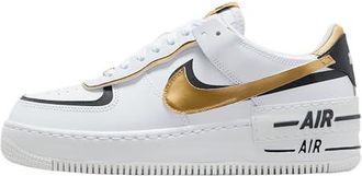 Nike Nike Air Force 1 Shadow Chaussures pour femme (blanc/noir/dor&eacute; m&eacute;tallique), Blanc/noir/dor&eacute; m&eacute;tallis&eacute;, 40.5 EU