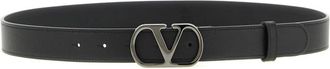 Valentino Garavani Homme, Accessoires, Noir, Taille: 90 CM VLogo Signature Leather Belt