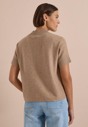 Cecil Kurzarmpullover mit Ripp-Details