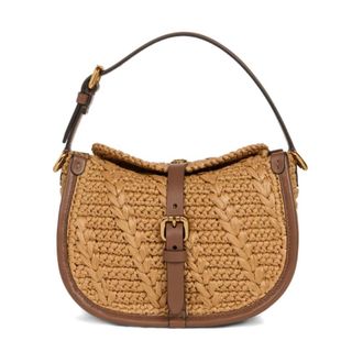 Etro Small Pony Bag in Crocheted Raffia - - Bags - Damen - Braun - ONE SIZE