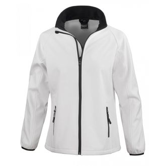 Result Damen Core Ladies Printable Softshell Jacke, Wei&szlig; (WHI/Blk), XL