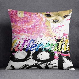 Bonamaison Le Jardin du Lin Kissenhüllen, Cotton, Mehrfarbig, 45x45