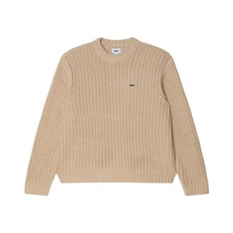 Obey Homme, Pulls, Beige, Taille: M Tricot ras du cou