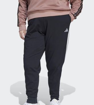 adidas adidas Performance Plus - Essentials - Pantalon de jogging slim &agrave; 3 bandes - Noir/blanc