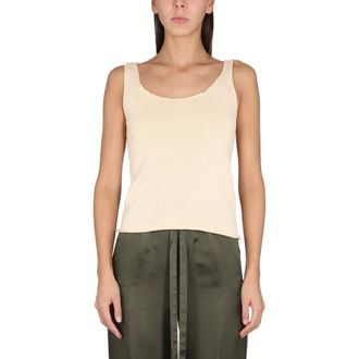 Aspesi Femme, Tops, Beige, Taille: 38 FR D&eacute;bardeur en maille &agrave; encolure d&eacute;gag&eacute;e