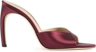Victoria Beckham Chaussures satin&eacute;es &agrave; talon en soie et cuir m&eacute;lang&eacute;s