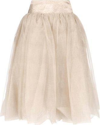 Ermanno Scervino Midi Organza Skirt