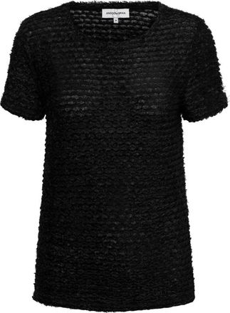 &Co Woman Strukturiertes Rundhals-Oberteil - - Tops - Damen - Schwarzk - L