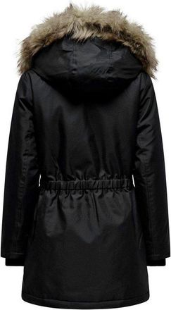 Only Winterjacke Only Damen Winter-Jacke OnlIris einfarbiger Parka Mantel Fellkapuze