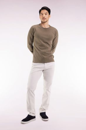 Eden Park Pantalon Chino Sans Plis En Coton Stretch &Eacute;cru