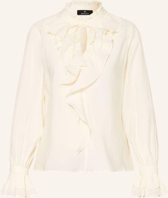 Monari Monari Blusenshirt Mit Volants Und R&uuml;schen weiss