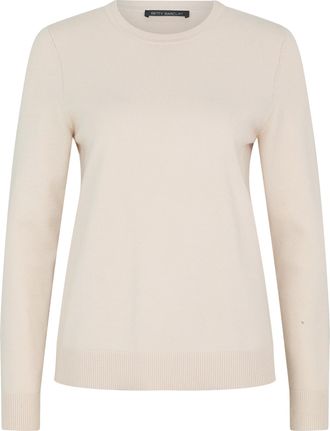 Betty Barclay Damen Basic-Strickpullover mit Rundhalsausschnitt 48, beige