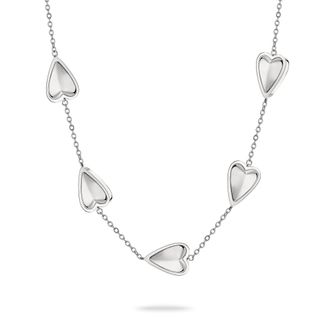 Liebeskind BERLIN Necklace - Halskette aus Edelstahl - Silber - Ankerkette verstellbar bis 50 cm - wasserfest & hautfreundlich