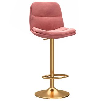 Generic Drehbare Barhocker, h&ouml;henverstellbar von 65-80 cm (25,6-31,5 Zoll), mit R&uuml;ckenlehne, Samtbezug, ideal f&uuml;r K&uuml;cheninseln, Kneipen, Bistros und Restauran