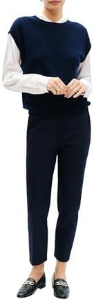 Caroll Femme 241p-psidiko2 Pantalon, Marine, 44 EU