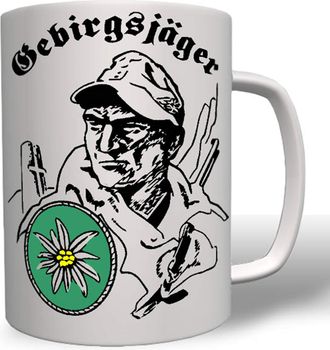 Copytec Gebirgsjäger Abzeichen Bundeswehr Edelweiß Tasse 16759