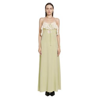 Chlo&eacute; Crepe De Chine Thin-Strap Long Dress