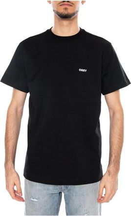 Obey Homme, Tops, Noir, Taille: XL Established Works Bold Tee SS