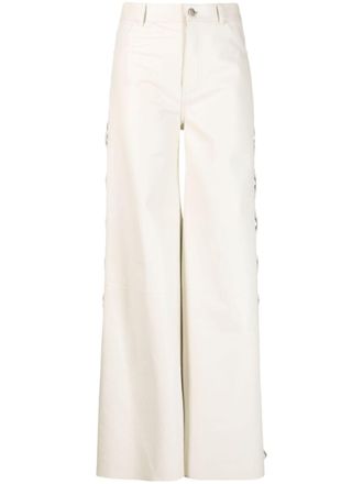 Chloé Lederhose mit Schnürung - 112 EDEN WHITE