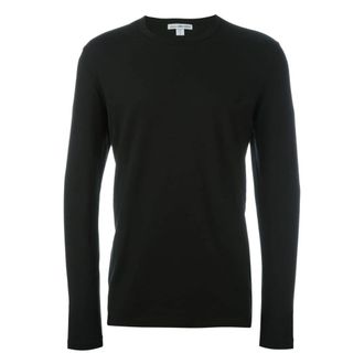 James Perse Pima Baumwoll Rundhals T-Shirt - - Tops - Herren - Schwarzk - M