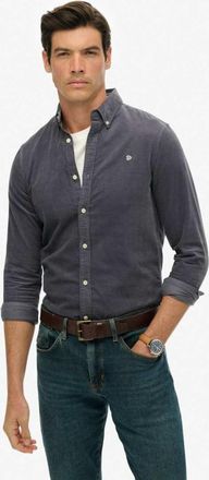 Superdry Chemise classique en velours milleraies - Bleu marine