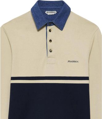 J.W.Anderson Colour-Block Cotton Polo Shirt - Multicolor