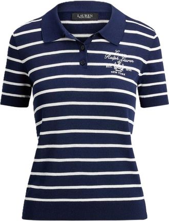 Ralph Lauren Femme, Tops, Bleu, Taille: 40 FR Pull Over Manches Courtes