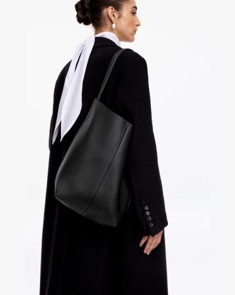 Arket Tragetasche Aus Leder -Schwarz