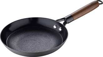 Masterpro Bergner MasterPRO Odín - Pfanne 20 cm, Aus Gepresstem Eisen, Ergonomischer Akazienholzgriff, Antichaftbeschichtung, Hervorragende Wärmerverteilung, Le