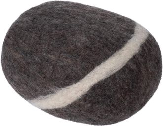 myfelt Oskar - Filz Kieselstein, Meditationskissen, Yogakissen, Dekokissen, Pouf, dunkelgrau rund - Gr&ouml;&szlig;e S
